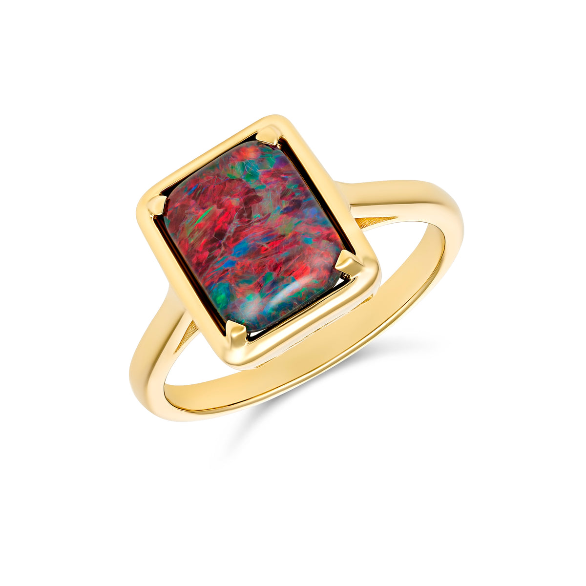 9ct Yellow Gold Triplet Opal Ring – Stephens Jewellers