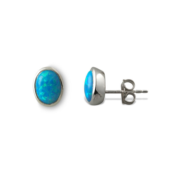 Von Treskow - Sterling Silver Opal Stud Earrings – Stephens Jewellers